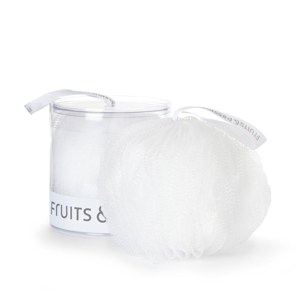 Shower Puff | White – Fruits-Passion